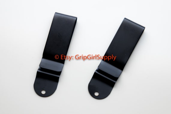 Set 2x Pair IWB Belt Clips Black Finish Spring Steel Loops | Etsy
