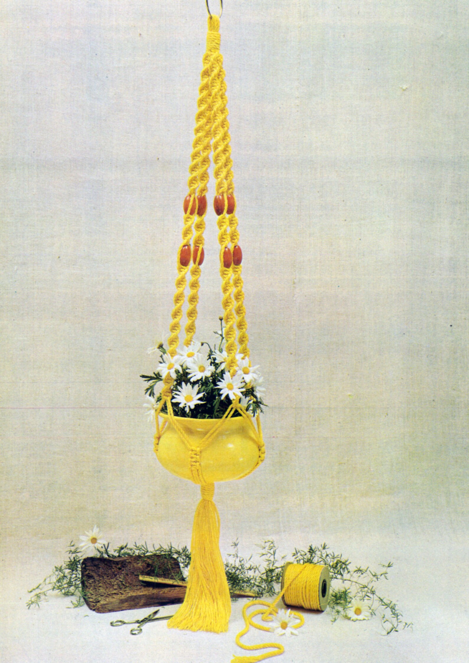 Pattern Only: Vintage 1976 Retro Macrame Plant Hanger Pattern PDF ...