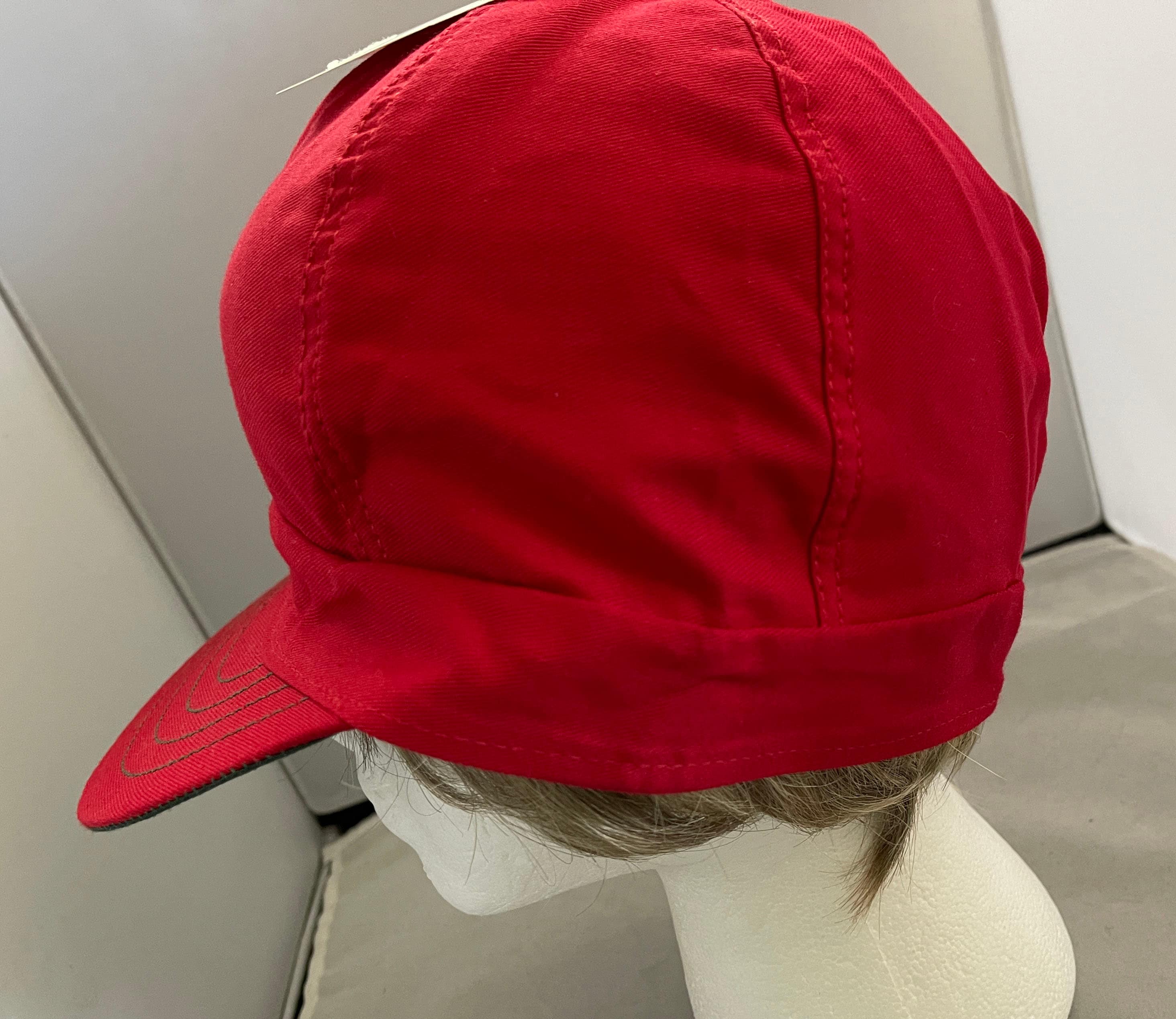 Vintage Red Kromer Cap- Railroad Engineer Train / Welders Cap- Cotton ...