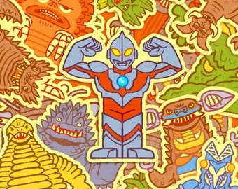 Tokusatsu Sticker Set 1: Ultraman, Ultraseven, Spectreman - Etsy