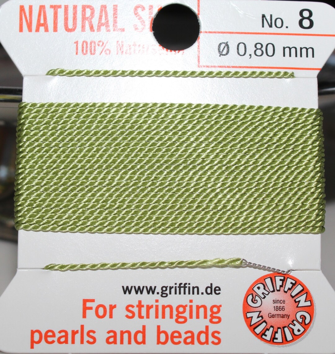 Griffin Jade Silk Bead Thread With Needle - Etsy