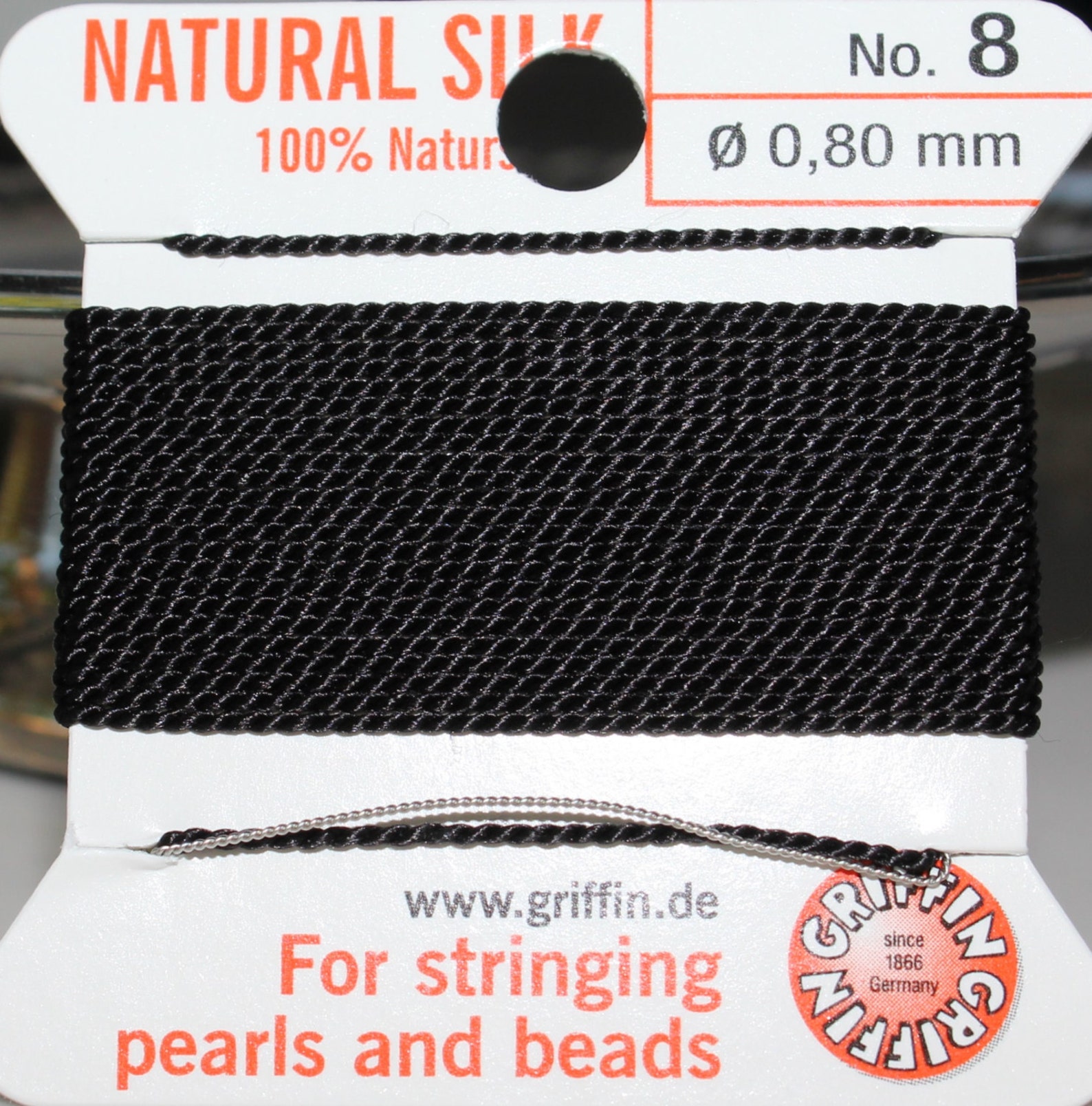 Griffin Black Silk Thread With Needle - Etsy