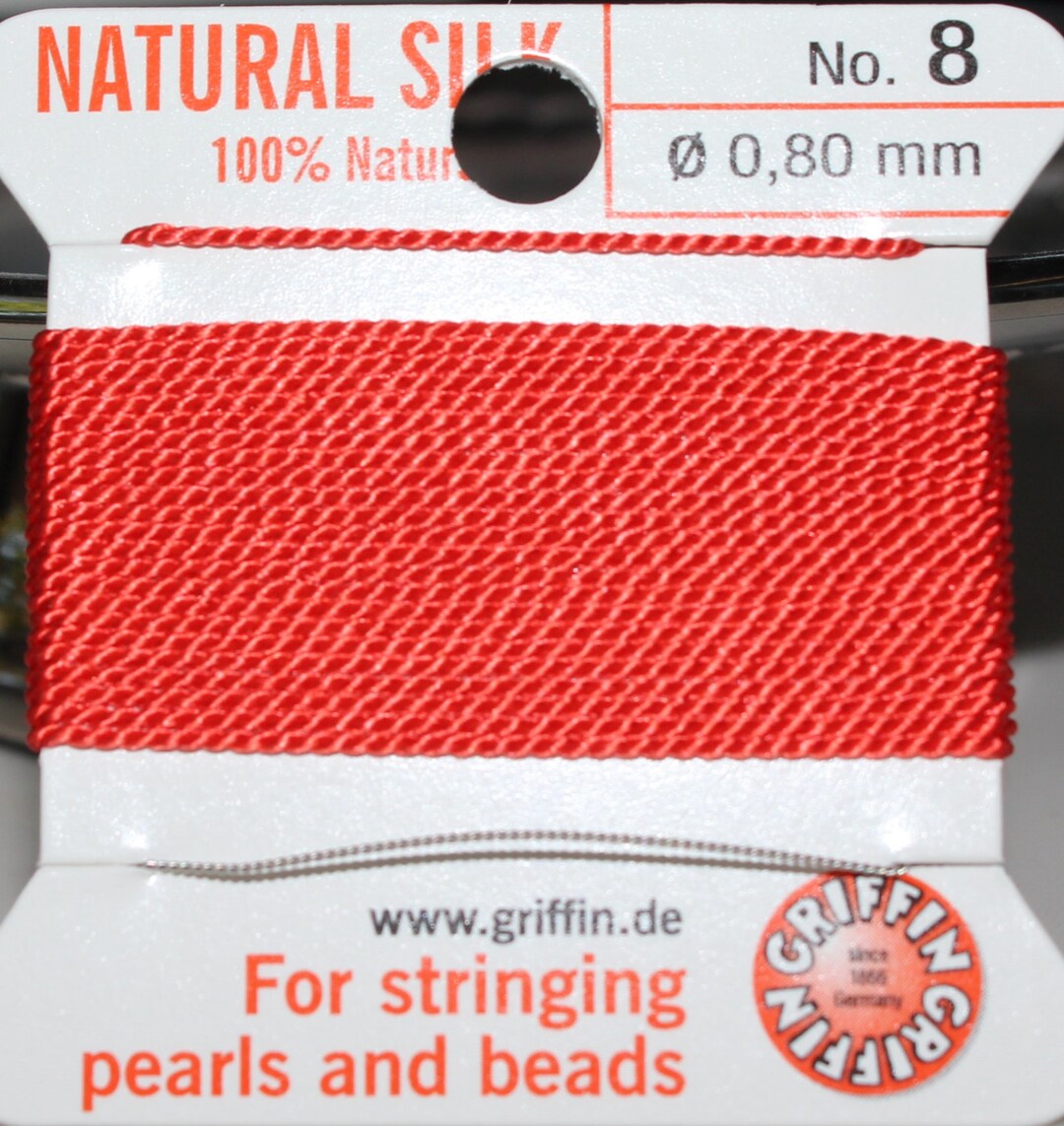 Griffin Coral Silk Bead Thread With Needle - Etsy