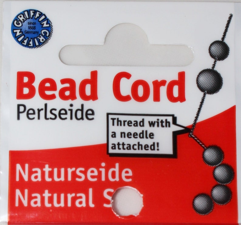 Griffin WHITE Silk Bead Thread With Needle - Etsy