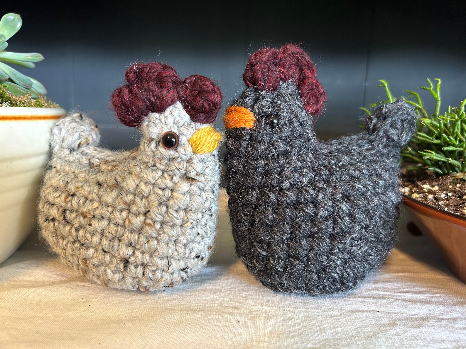 Crochet Plush and Wool Chickens - Etsy