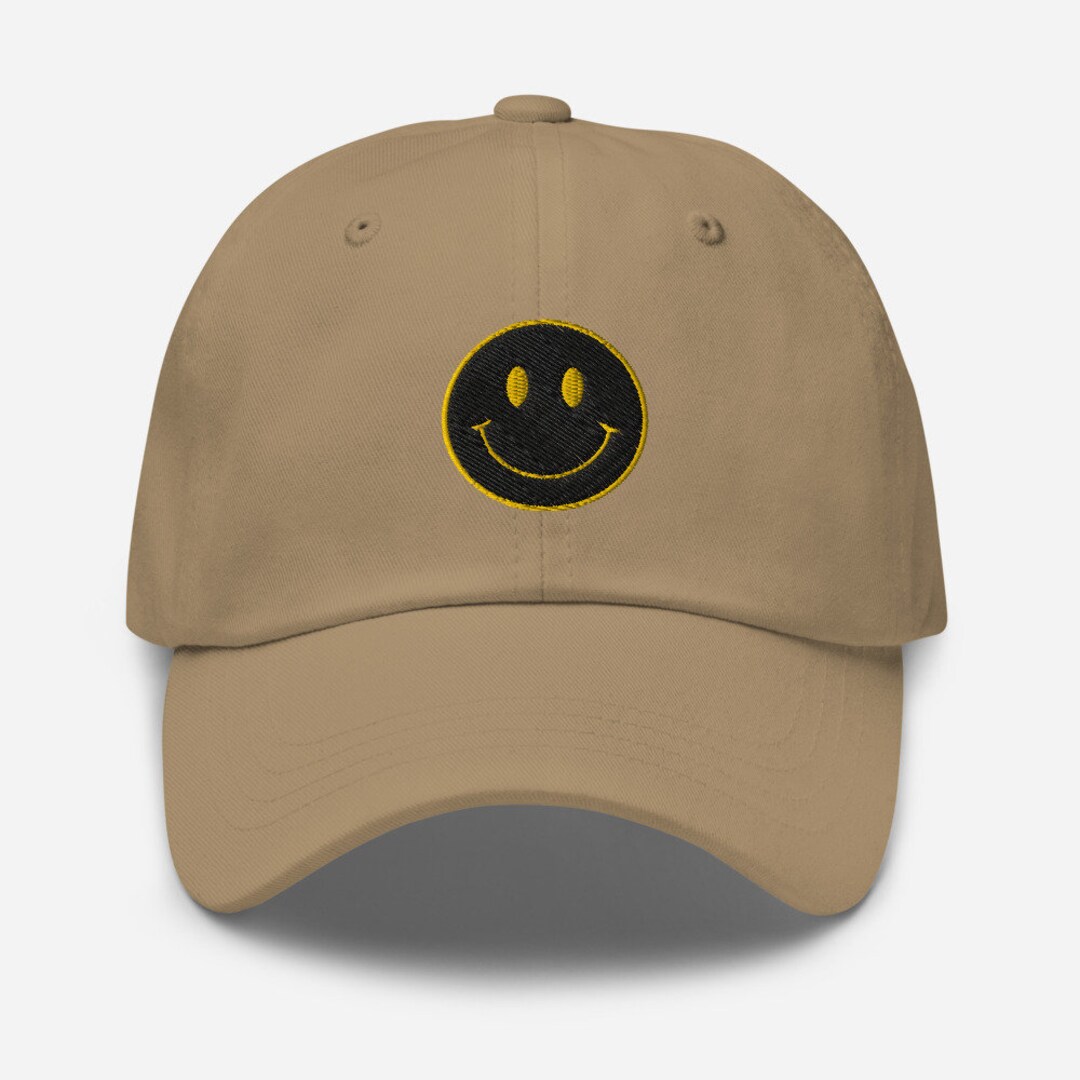 Smiley Face Hat, Happy Face Hat, Inverted Smiley Face, Embroidered ...