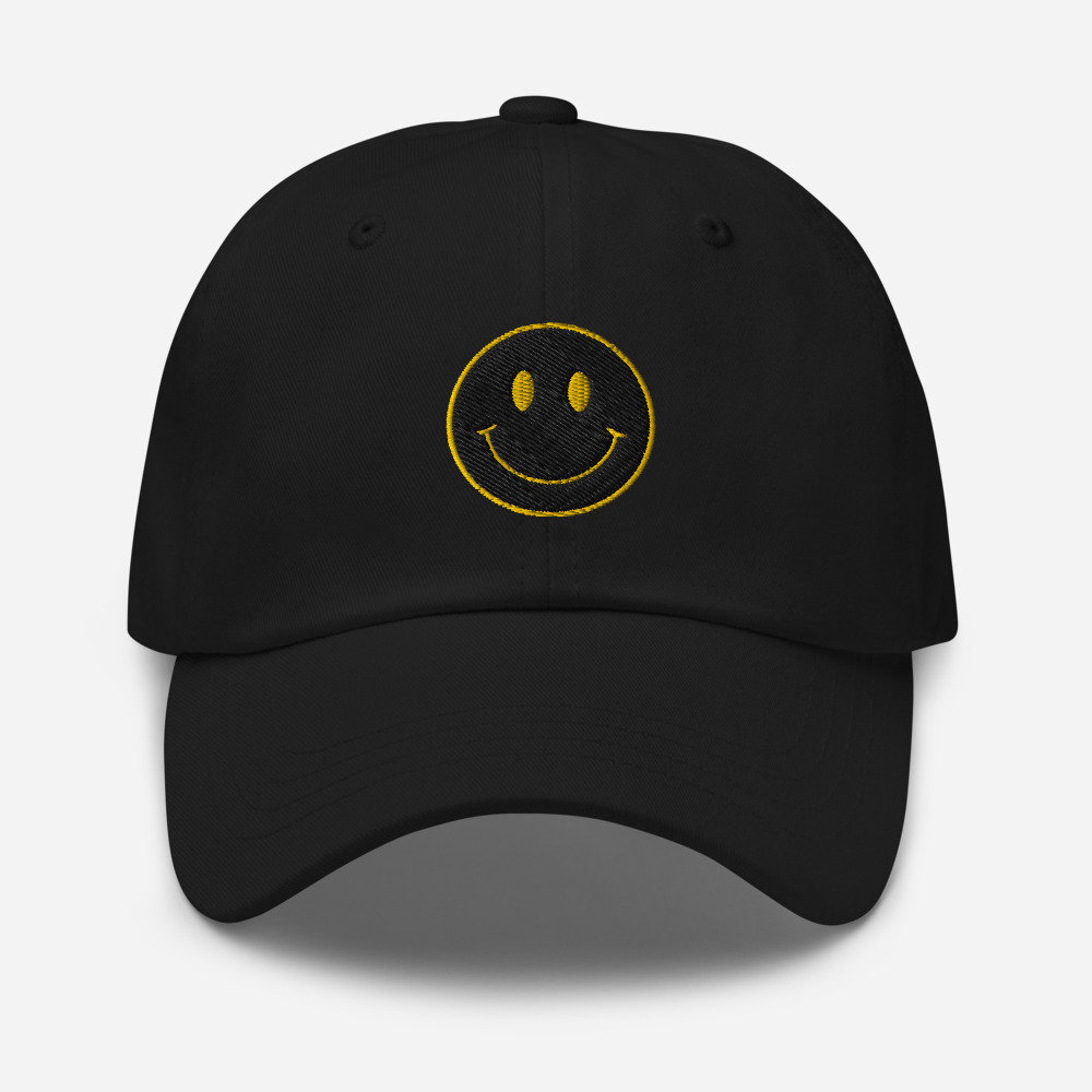 Smiley Face Hat, Happy Face Hat, Inverted Smiley Face, Embroidered ...