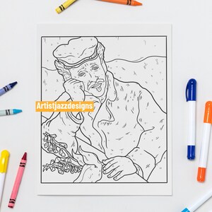 Vincent Van Gogh Coloring Pages Great for Home School and Art Teachers ...