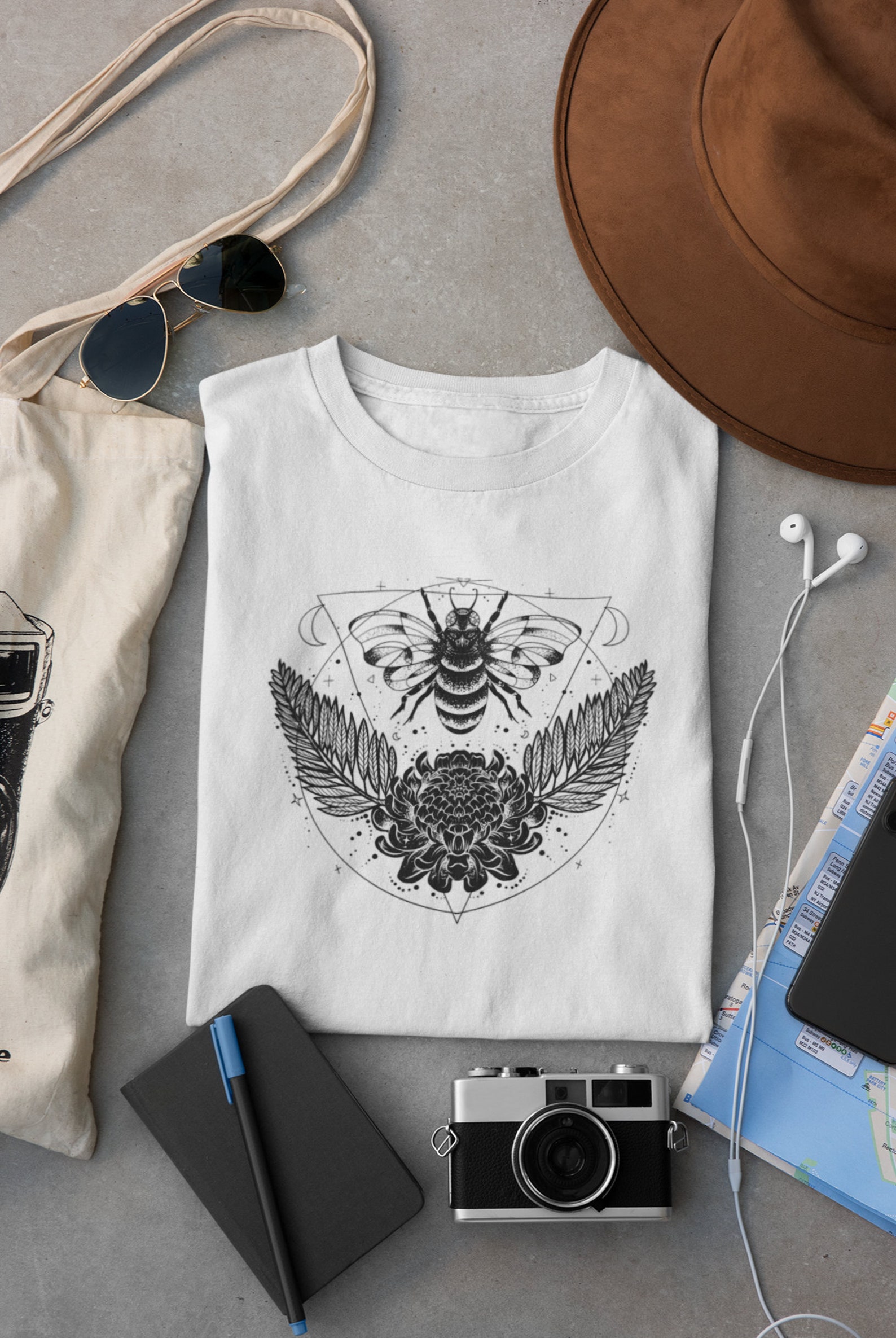Bee Shirt Honey Bee Shirt Bee and Flower Design Tshirt - Etsy