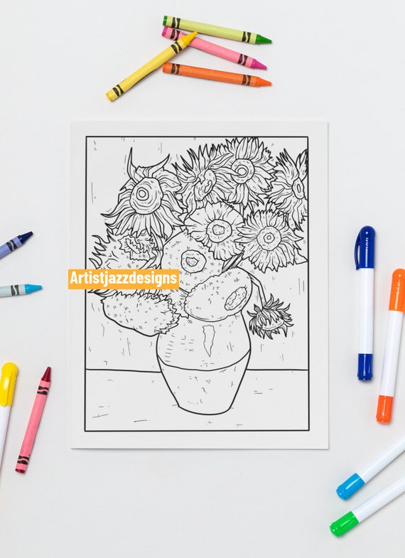 Van Gogh Coloring Pages For Kids
