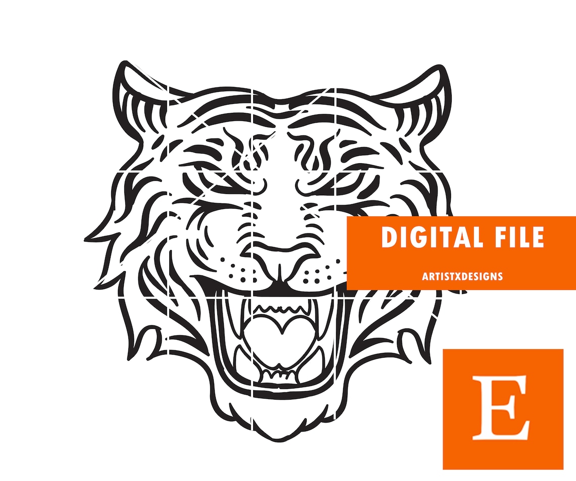 Tiger SVG and PNG Download Digital Files/ Great for Print or Circut ...