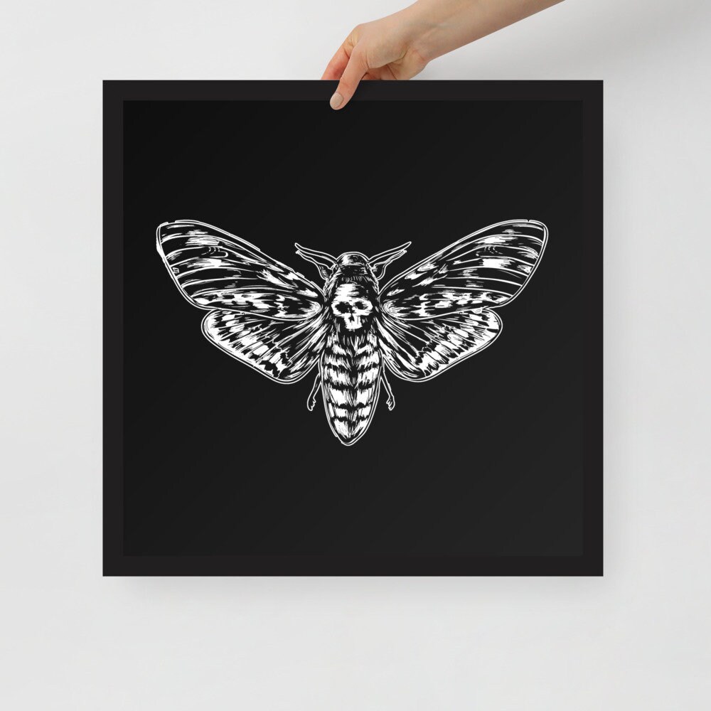 Moth Art print / Moth poster/ deaths head moth death moth | Etsy