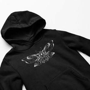 Celestial Moth Moth Hoodie/ Death Head Moth Clothing/ Goth - Etsy