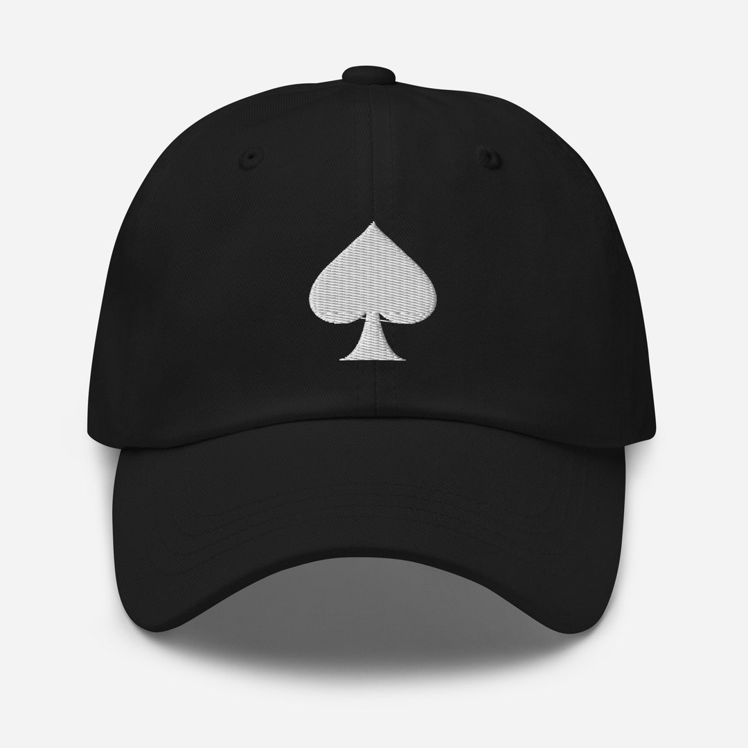 Spade Cap, Poker Cap, Ace Spades Card Embroidered Baseball Hat - Etsy