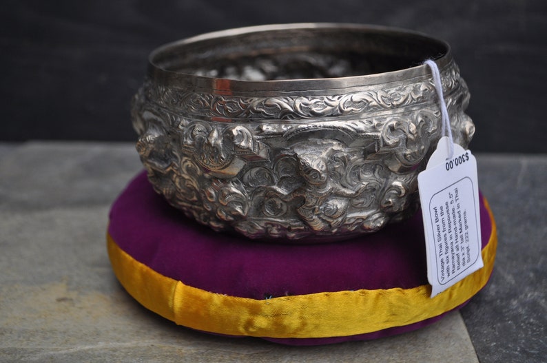 Vintage Thai Silver Bowl - Etsy