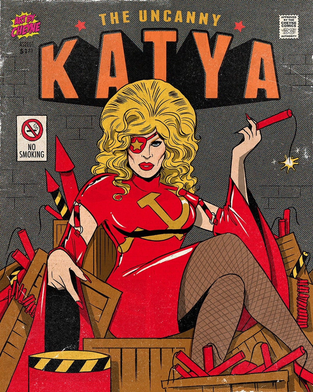 Katya Zamolodchikova Fireworks Comic Book Art Collectible - Etsy