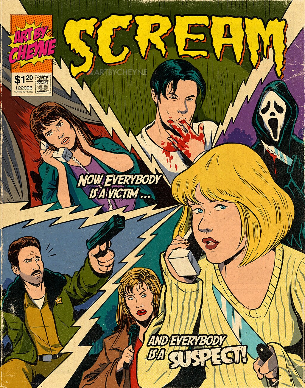 Scream Horror Comic Book Art Print - Etsy