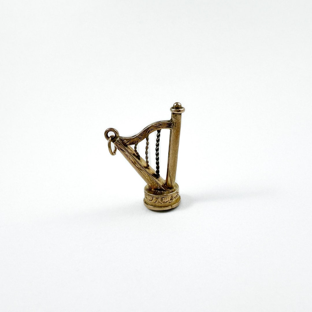 Charming Antique Gold-filled Harp With Agate Fob Seal - Etsy