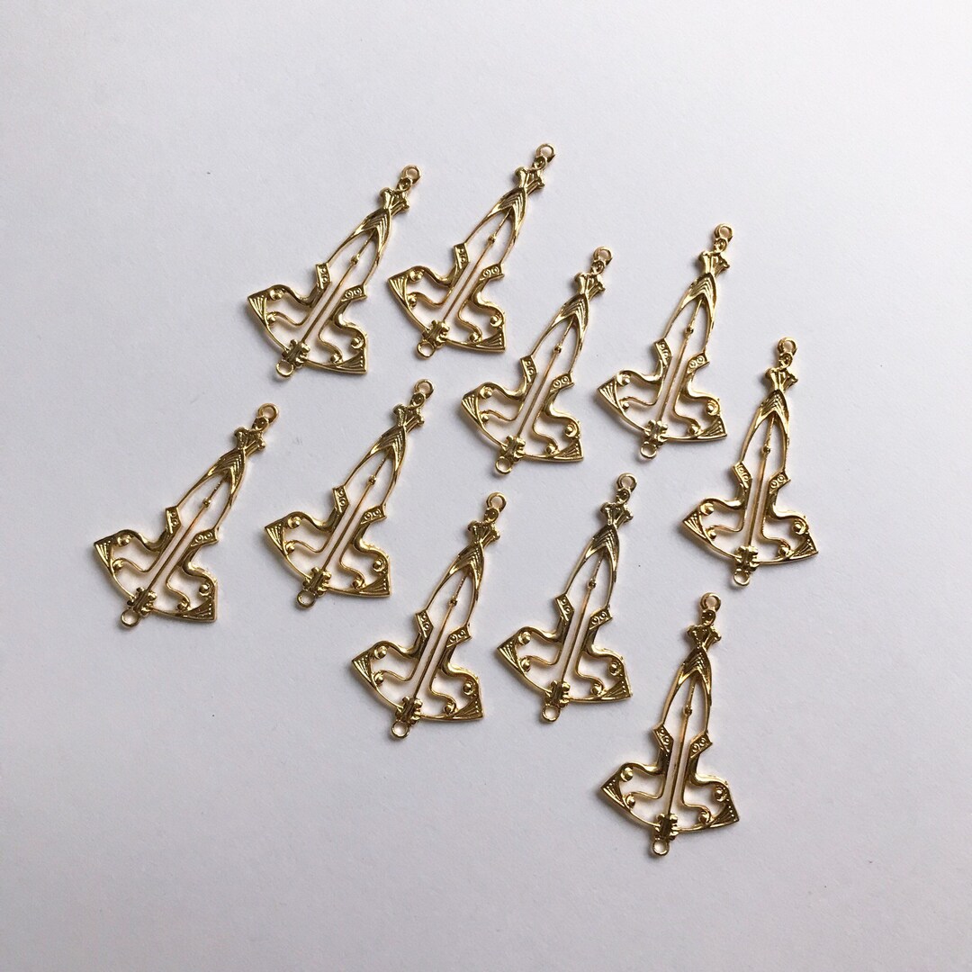 Gorgeous Art Nouveau Brass Findings (10pcs) - Etsy
