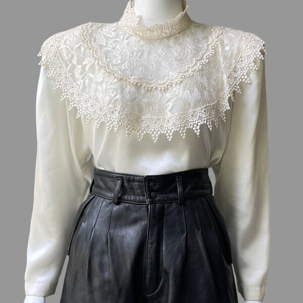 Victorian Style High Neck Blouse - Etsy