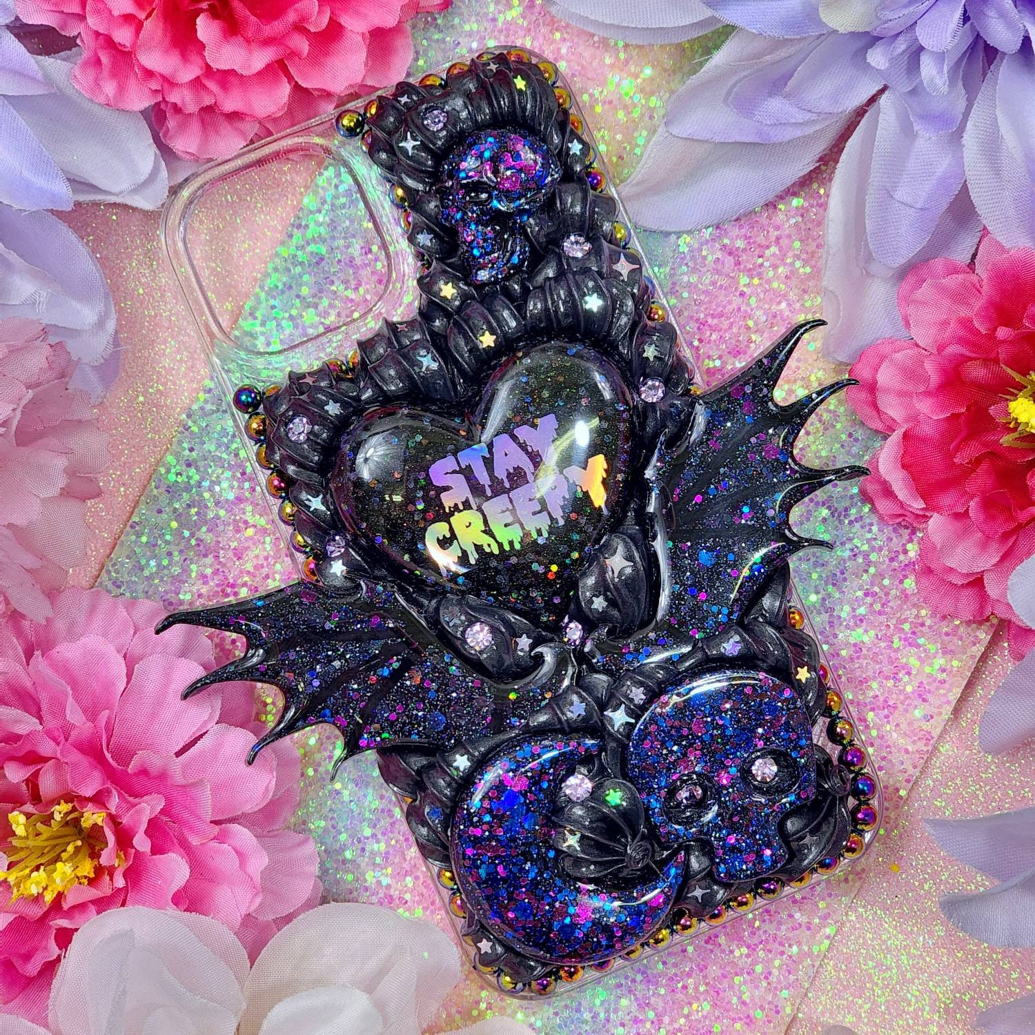 Stay Creepy Black Decoden Case MADE TO ORDER - Etsy