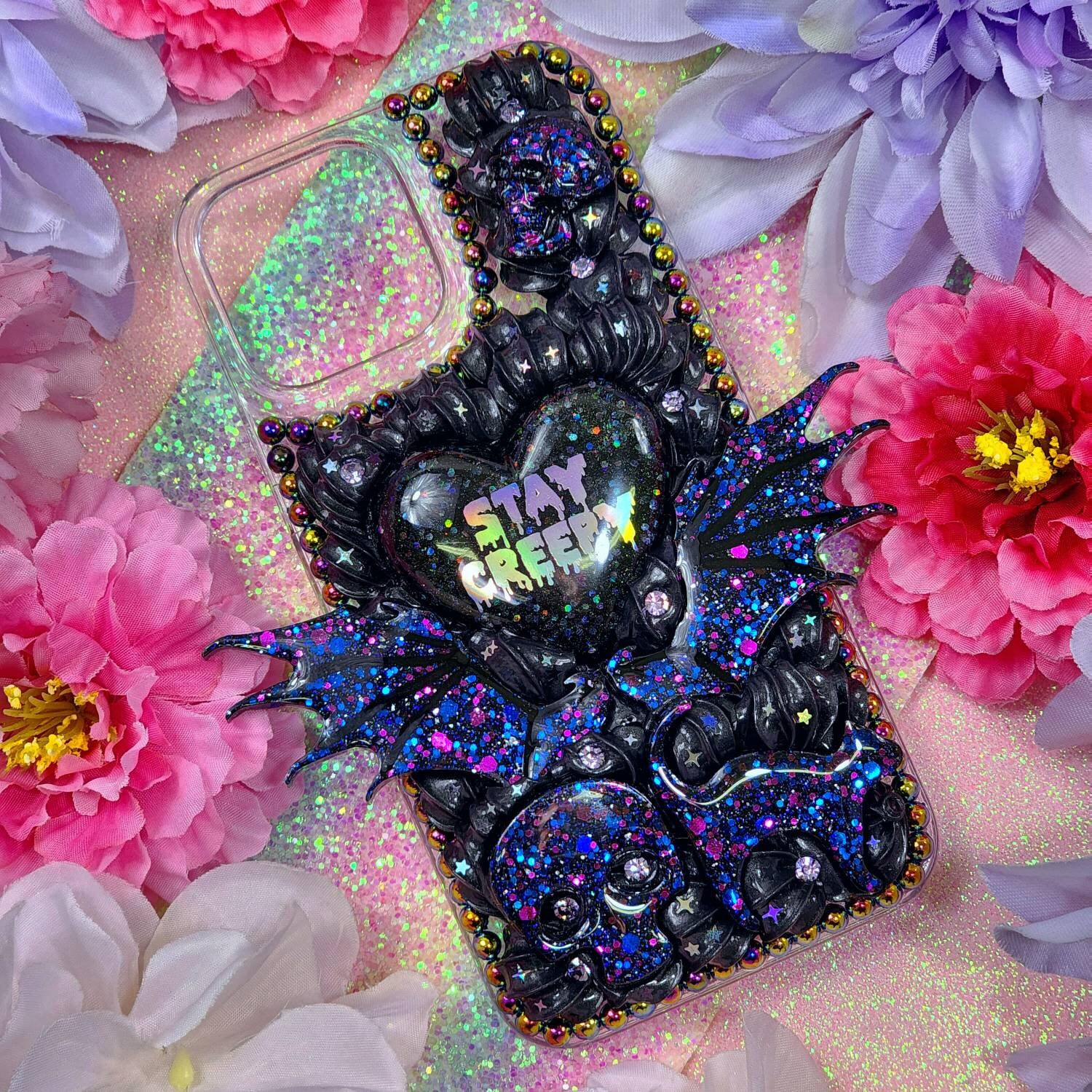 Stay Creepy Black Decoden Case MADE TO ORDER - Etsy