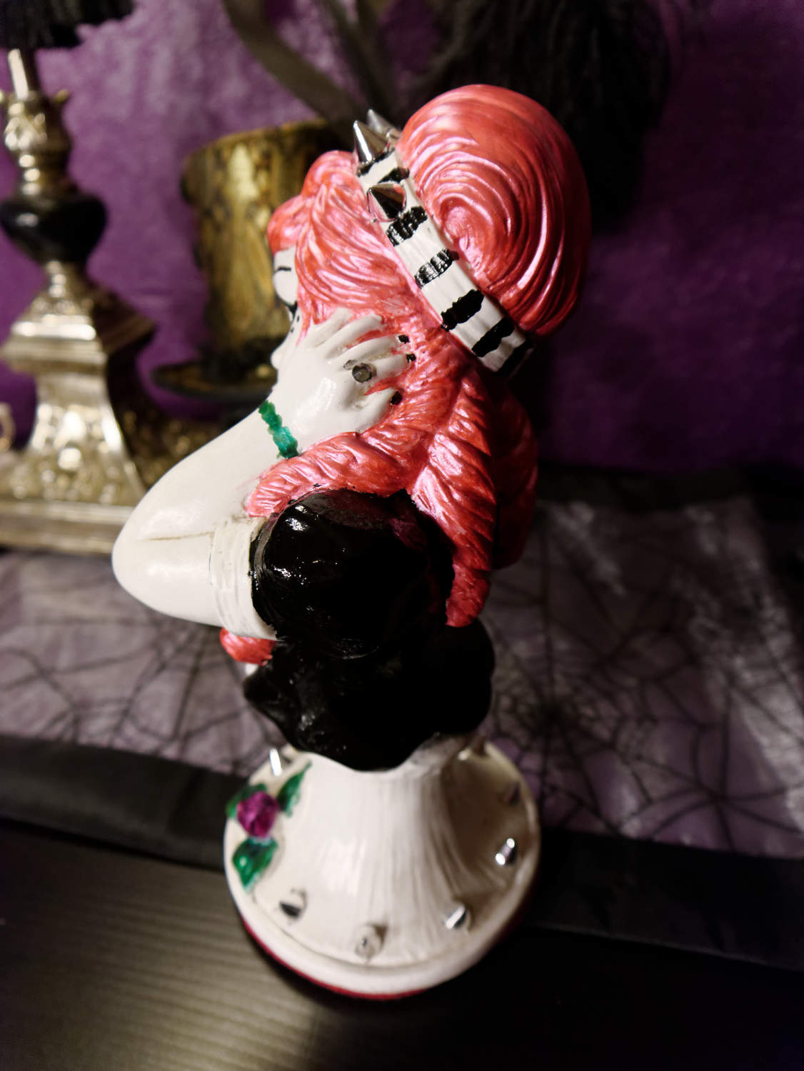 Hand-painted Gothic/punk Lolita Statuette. - Etsy