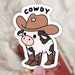 Howdy Cow / Trendy / Waterproof Sticker / Country / Western / Cowgirl ...