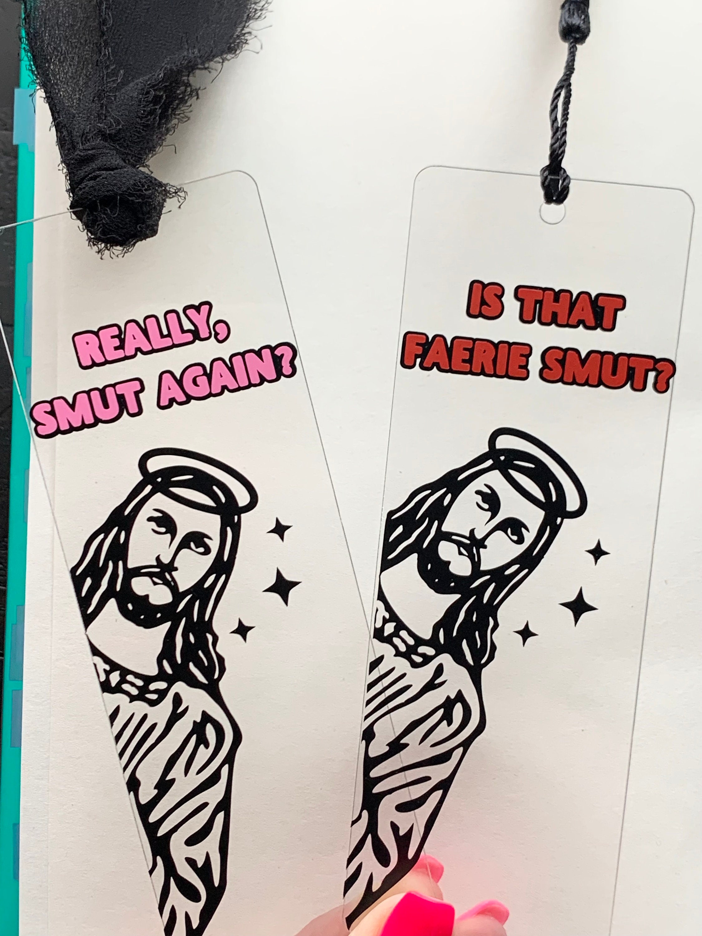 Peeking Jesus is That Faerie Smut Acrylic Bookmark / Smut - Etsy