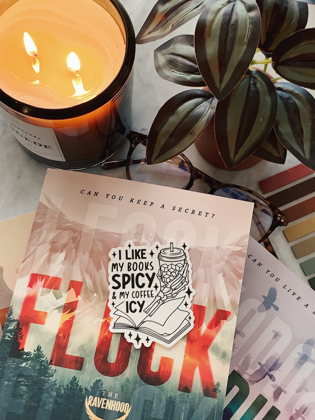 Spicy Books and Iced Coffee Sticker / Bookish Sticker / Halloween ...