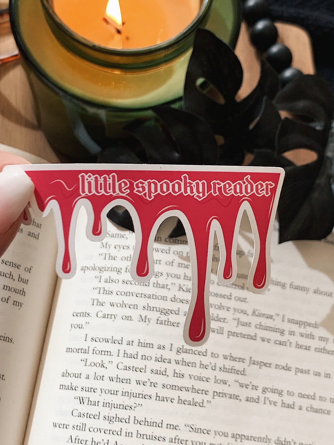 Dripping Blood Spooky Reader Sticker / Bookish Sticker / Spooky Sticker ...
