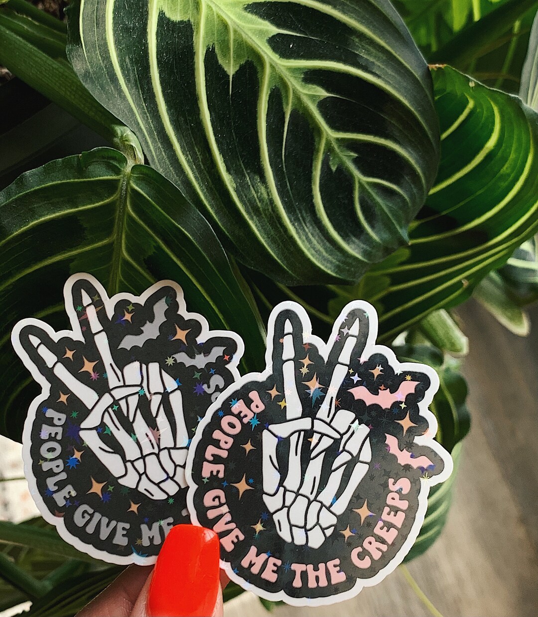 Skeleton Sticker / Holographic / Halloween Sticker / Horror / Goth ...