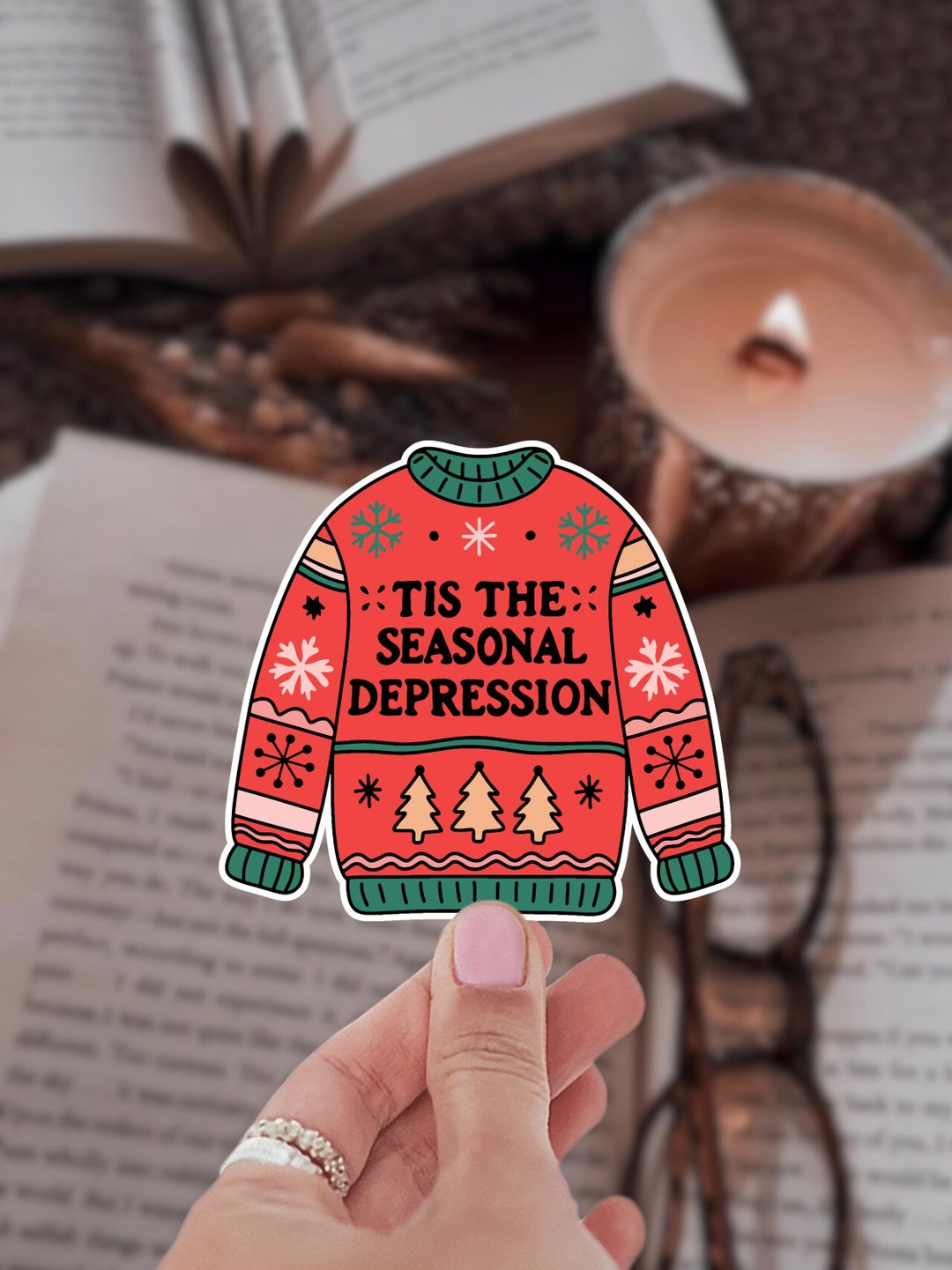 Tis the Seasonal Depression Sticker / Mental Health / Christmas ...