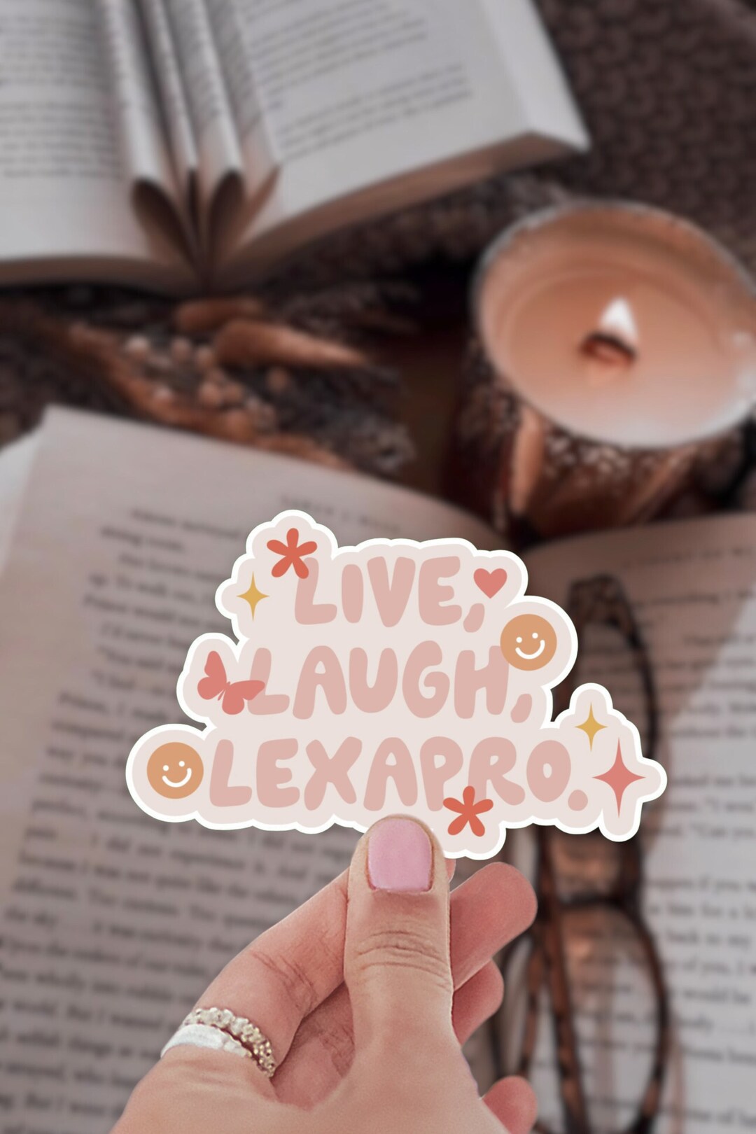 Live Laugh Lexapro Sticker: Mental Health Awareness, Kindle Sticker - Etsy