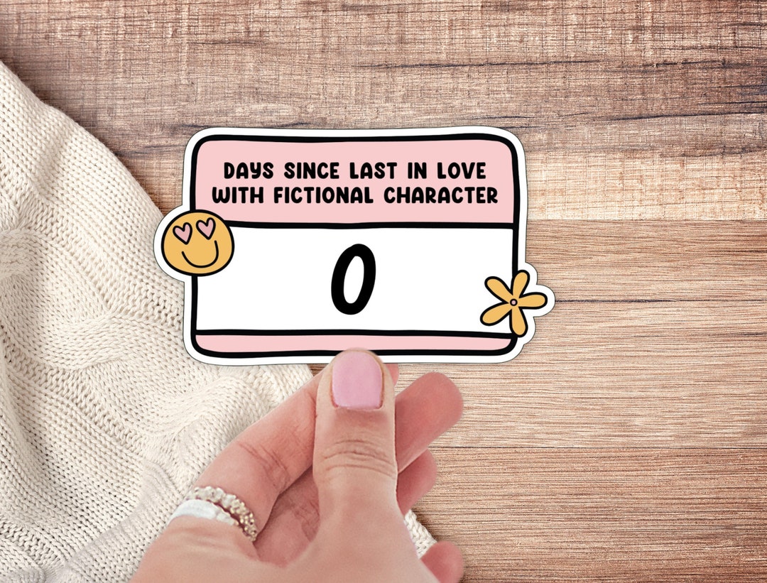 In Love With a Fictional Character Sticker / Bookish Sticker / Kindle ...