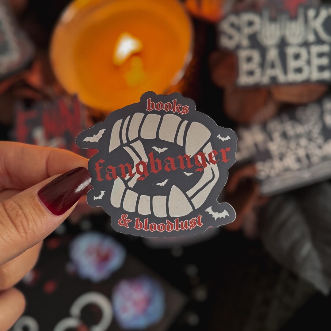 Vampire Fangbanger Sticker: Booktok Smut, Horror, Halloween - Etsy