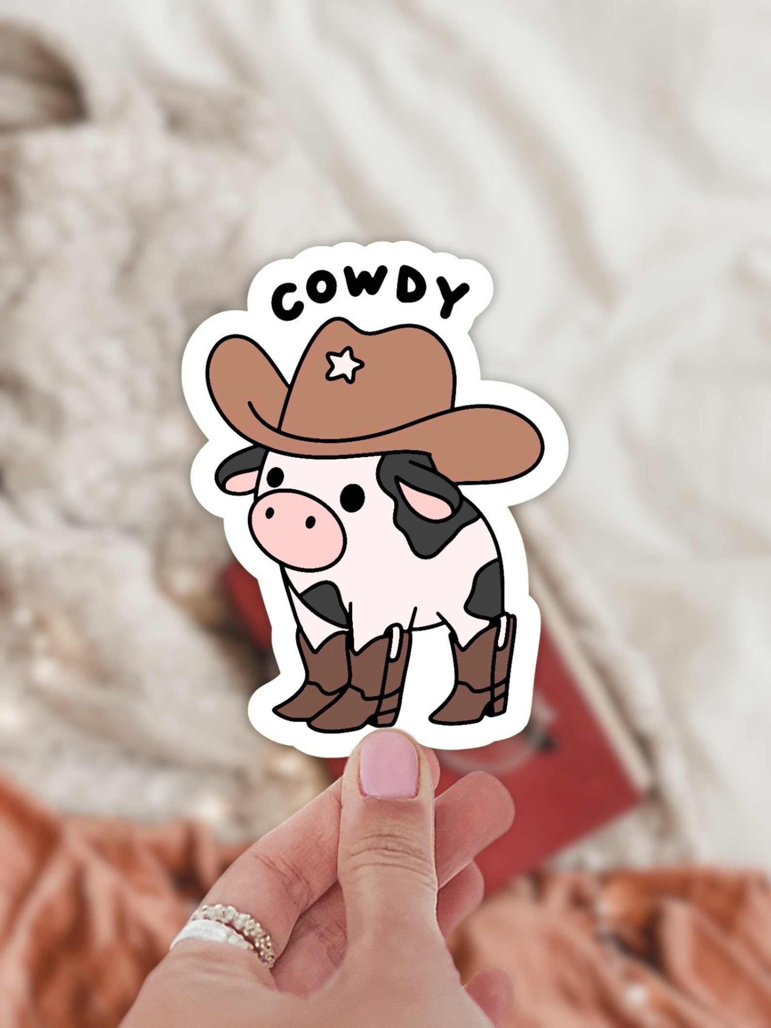 Howdy Cow / Trendy / Waterproof Sticker / Country / Western / Cowgirl ...