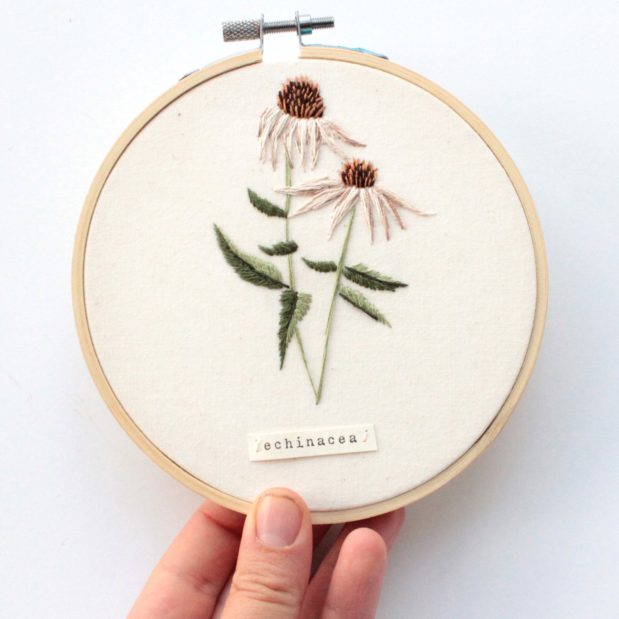 Botanical Embroidery Downloadable Pattern, Echinacea Pattern, PDF ...