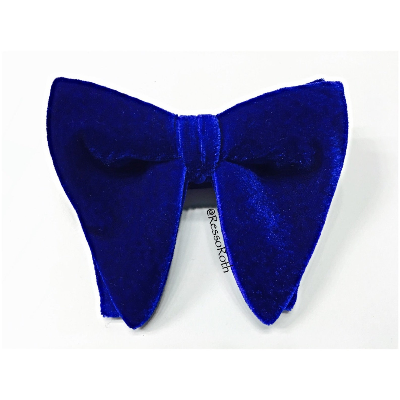 3 Oversized Bow Ties. Wedding Bowtie. Blue Velvet Bow Tie. Groom Bowtie ...