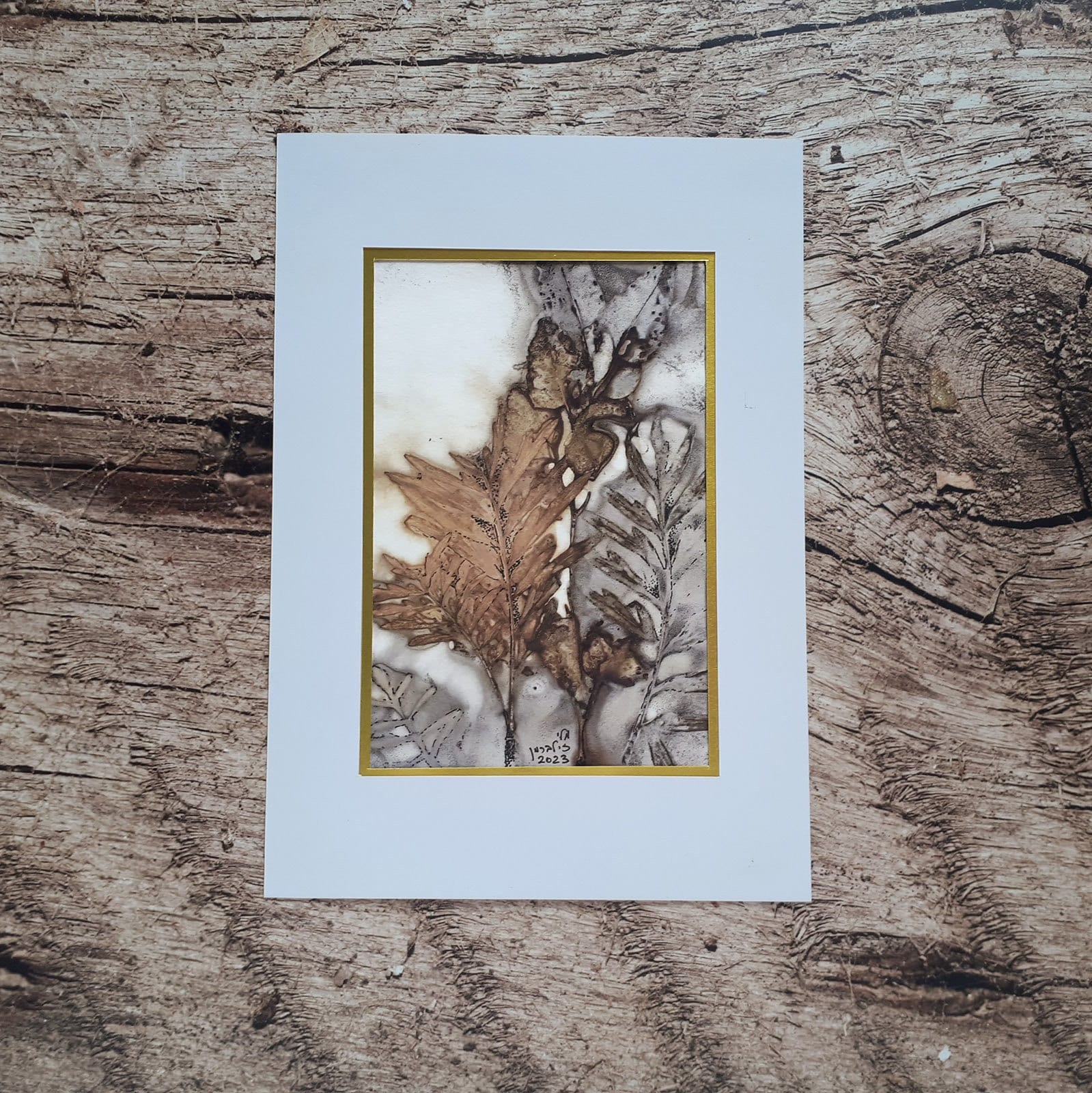 Original Eco-printed Paper Art Natural Plant Dyed Print - Etsy