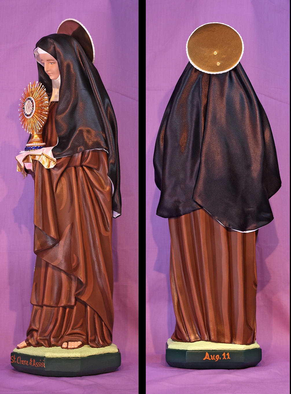 St. Clare of Assisi 26 Catholic Christian Religious Saint Statues