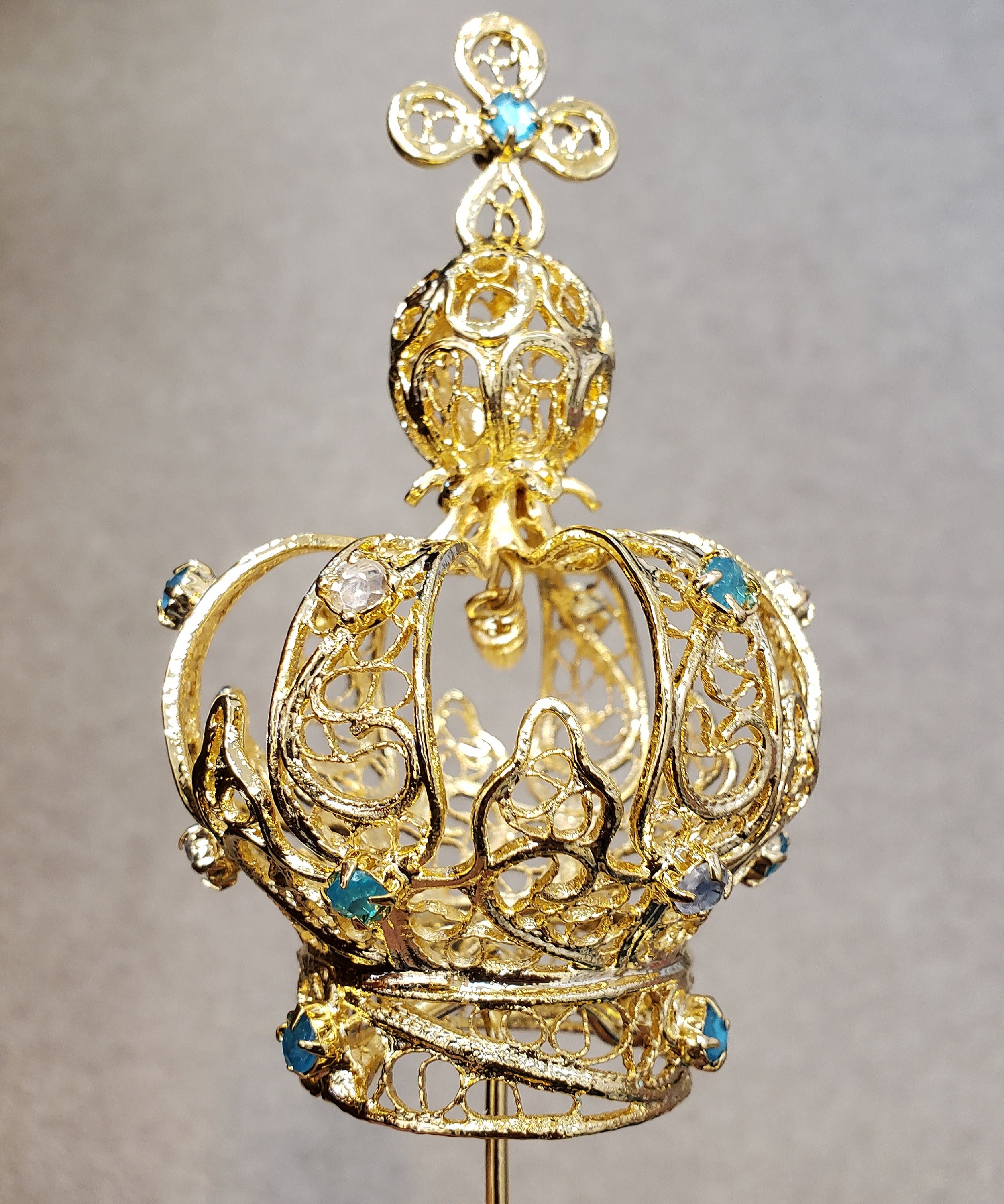 Fatima 18 with Crown Filigree/Metal Blessed Mother Mary Jacinta ...