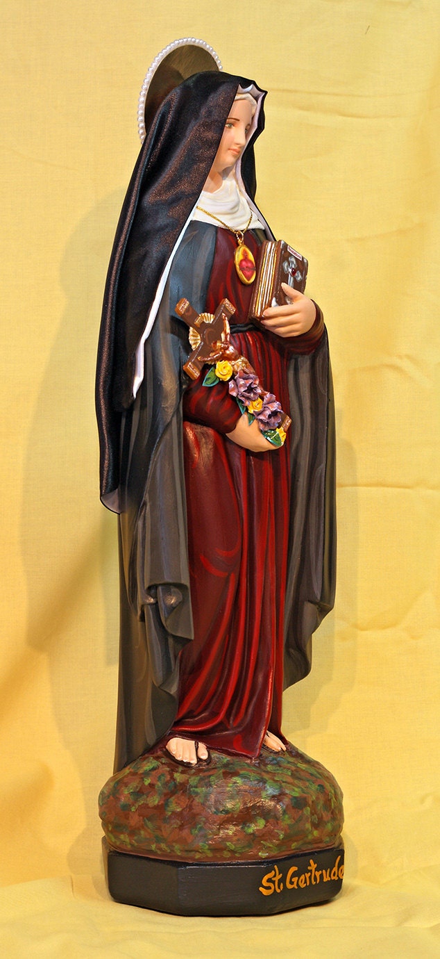 St. Gertrude the Great 18 Catholic Christian Religious Saint Statues