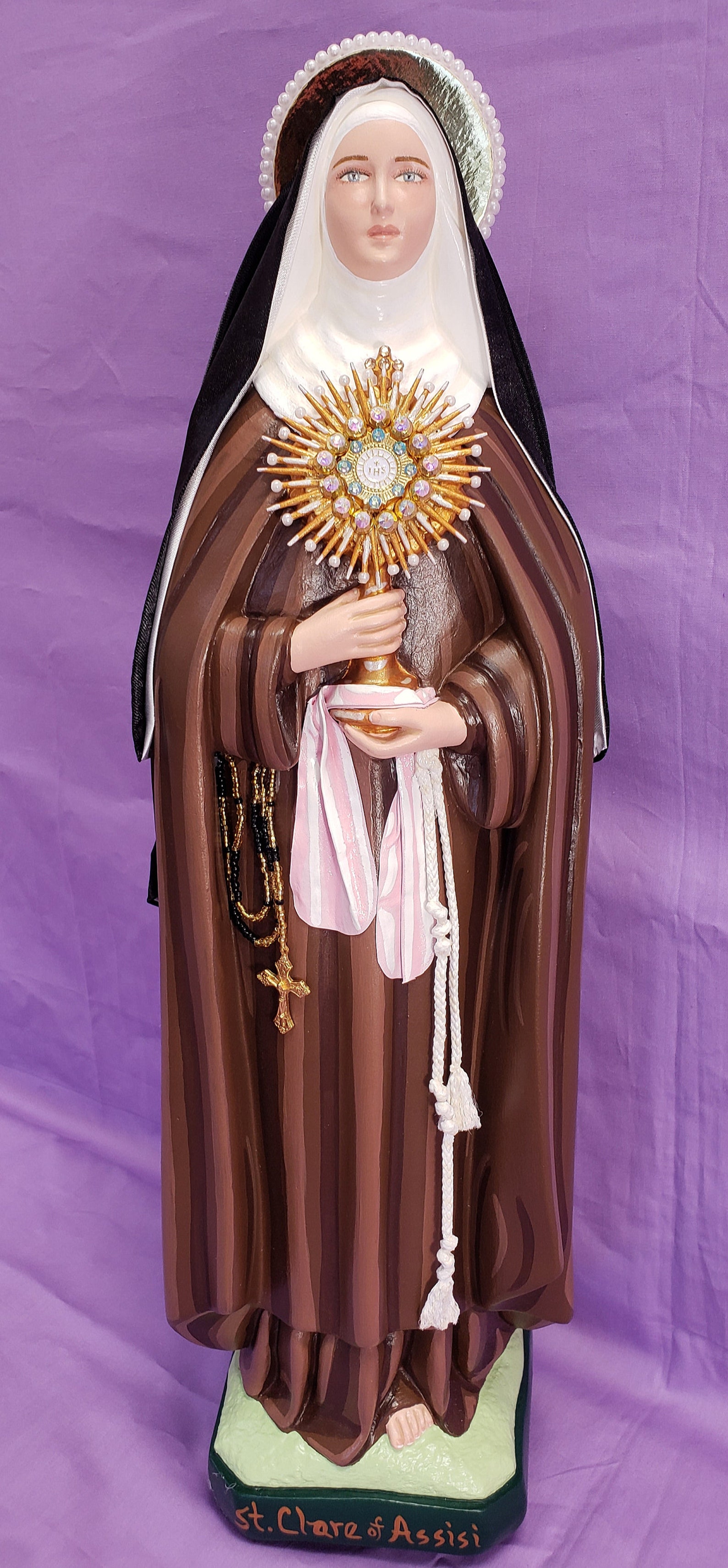 St Clare Of Assisi 18 Monstrance Catholic Christian Etsy