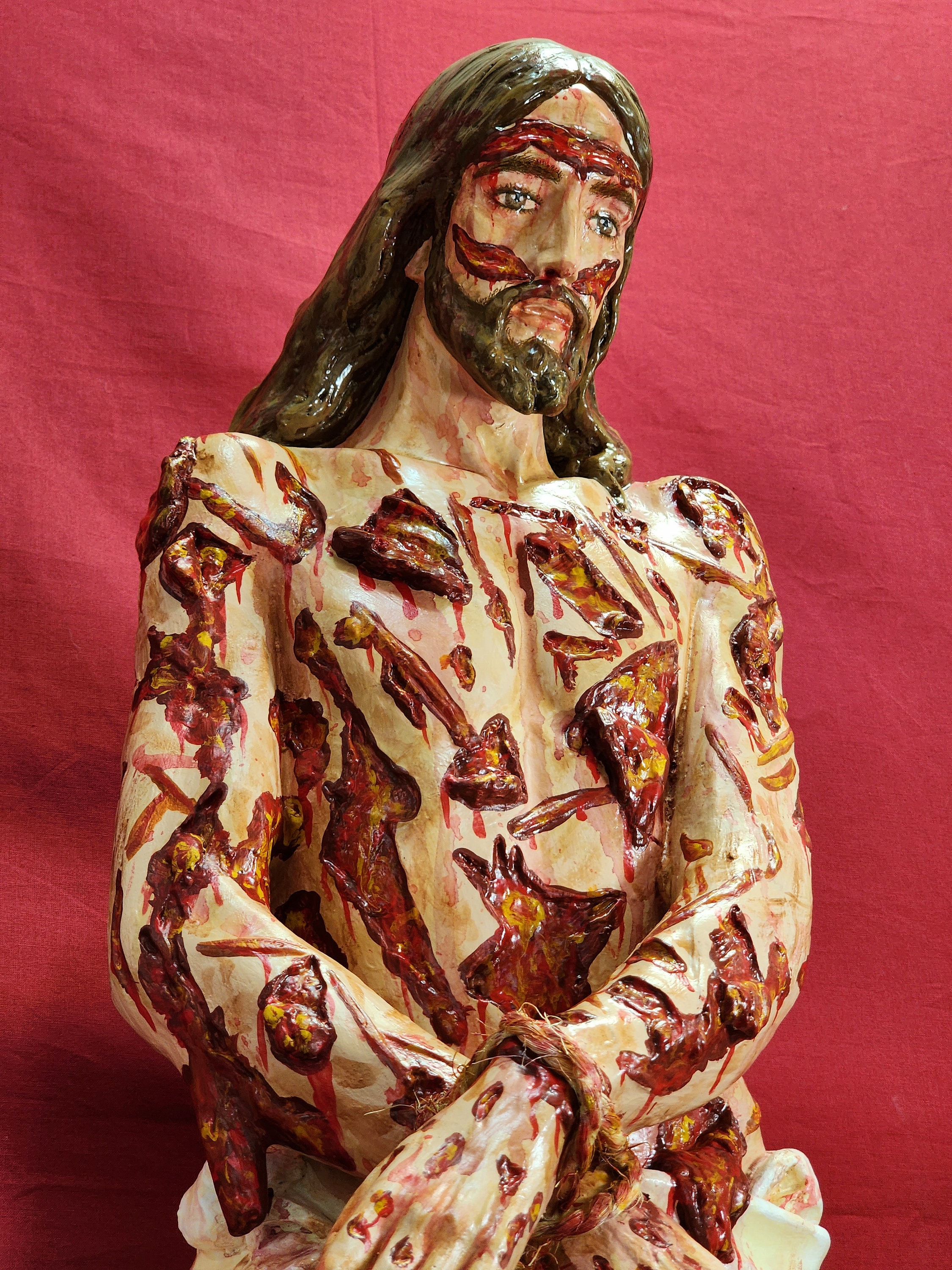 Scourged Jesus Forgive Us Our Sins 36 Fiberglass Statue