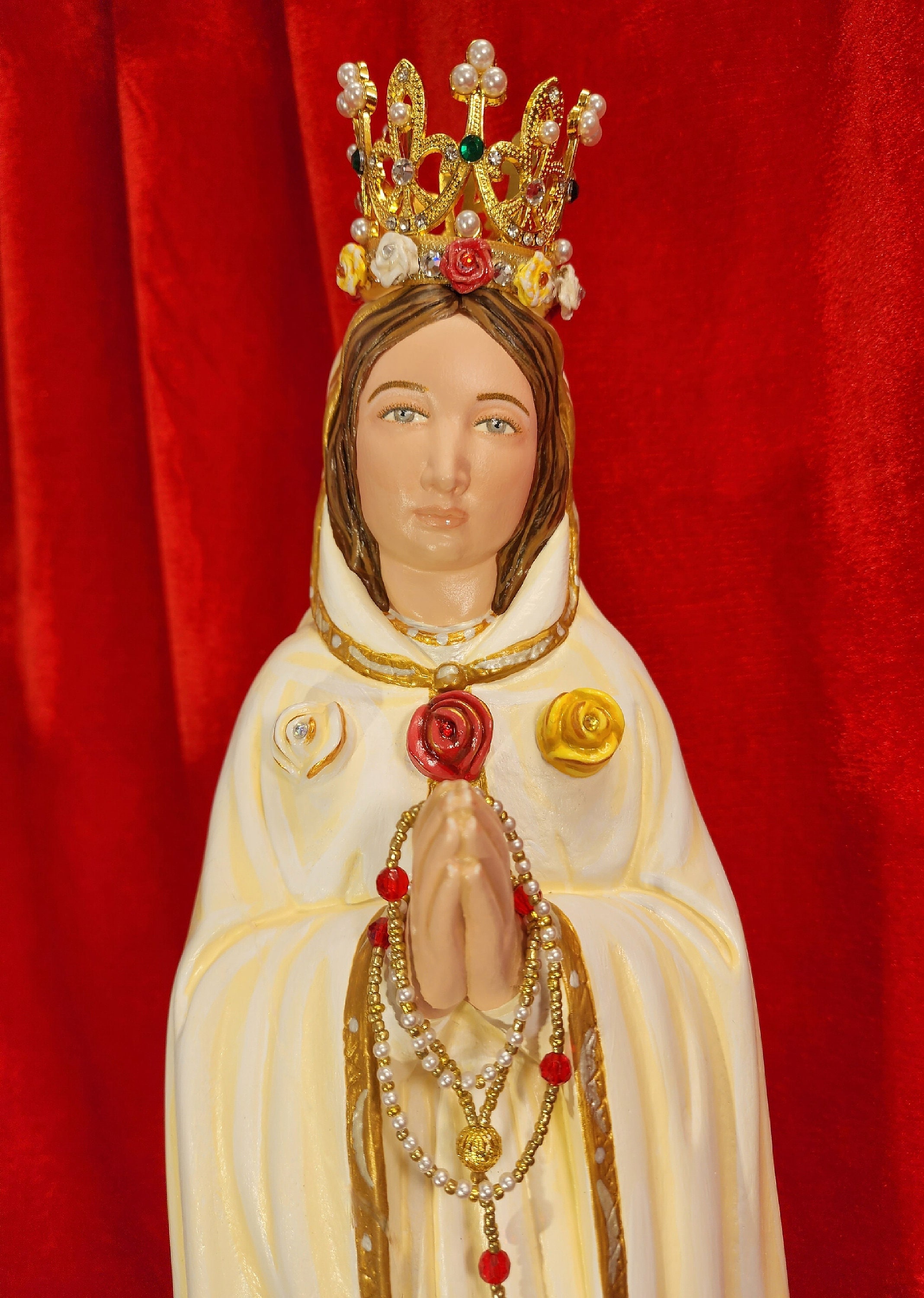 Mystical Rose Maria Rosa Mystica 19 with gold plated metal jeweled ...