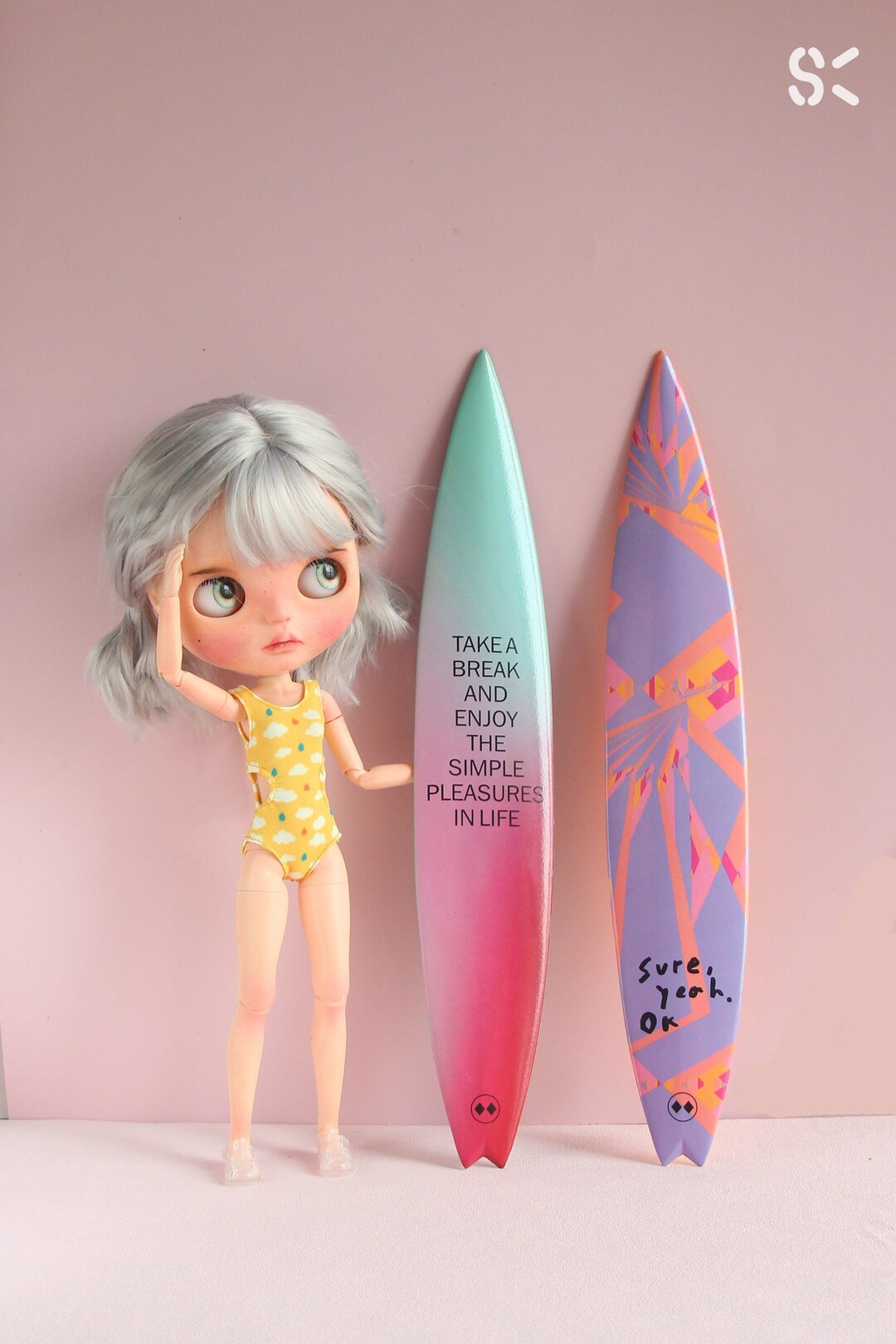 In-stock!! SK Couture Surfing Board for Blythe, Obitsu 24, YOSD, 1:6 ...
