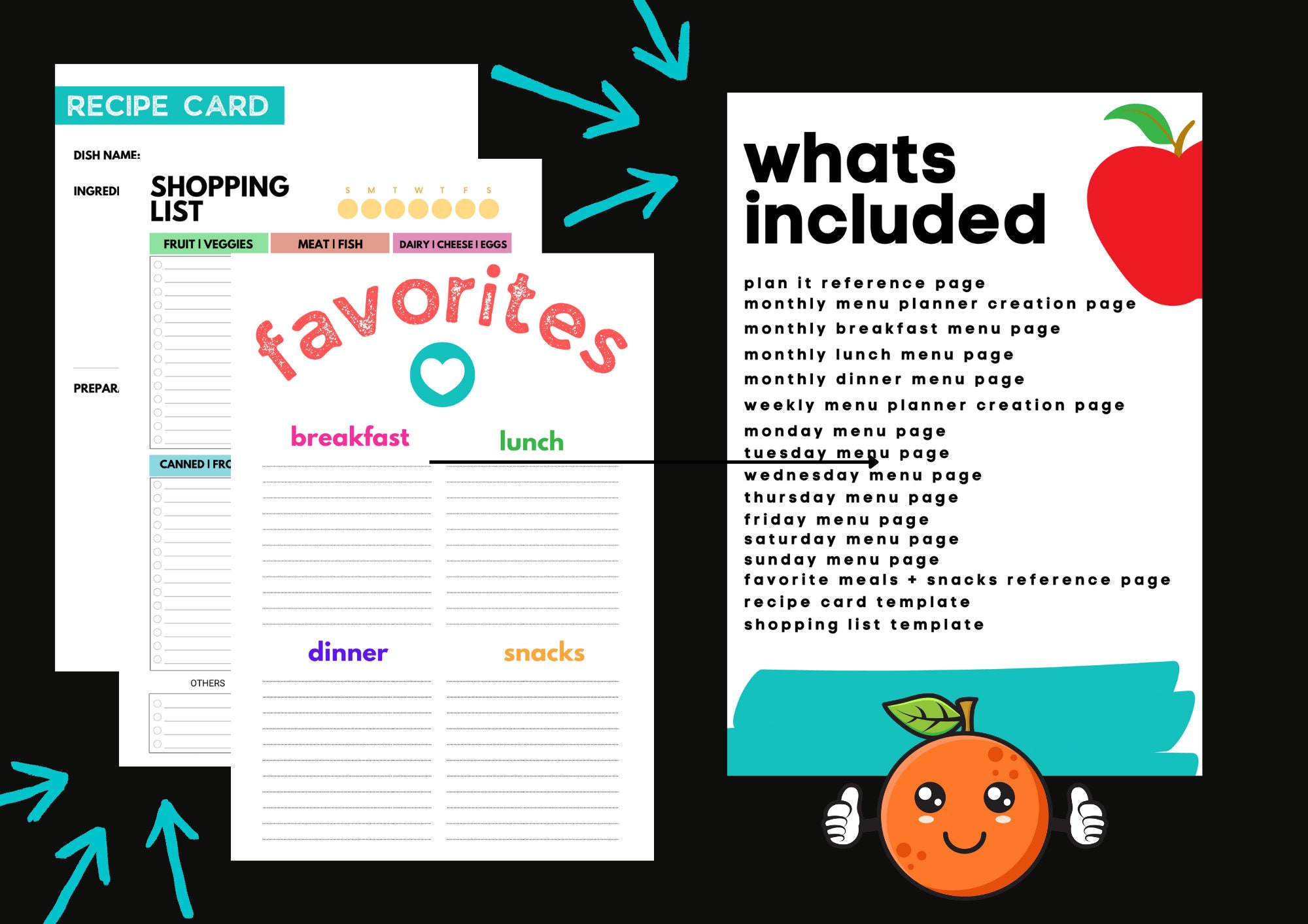 Toddler Menu Planner | Printable Bundle | Menu Creation - Monthly ...