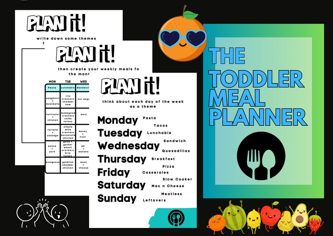 Toddler Menu Planner | Printable Bundle | Menu Creation - Monthly ...