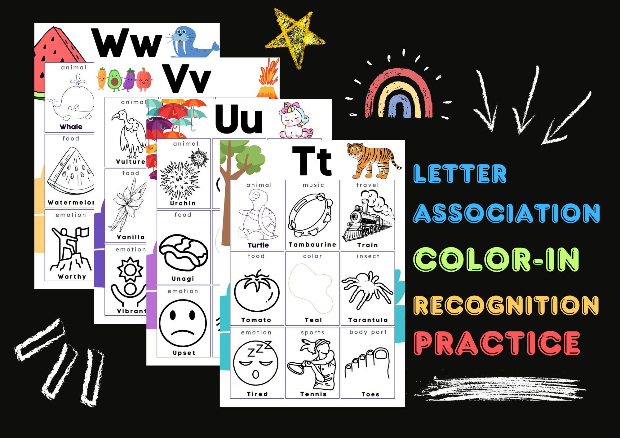 Alphabet Children's Workbook Printable Bundle | Learn + Practice ...